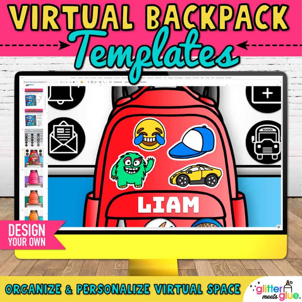 Virtual Backpack Templates – Google Slides Digital Resource