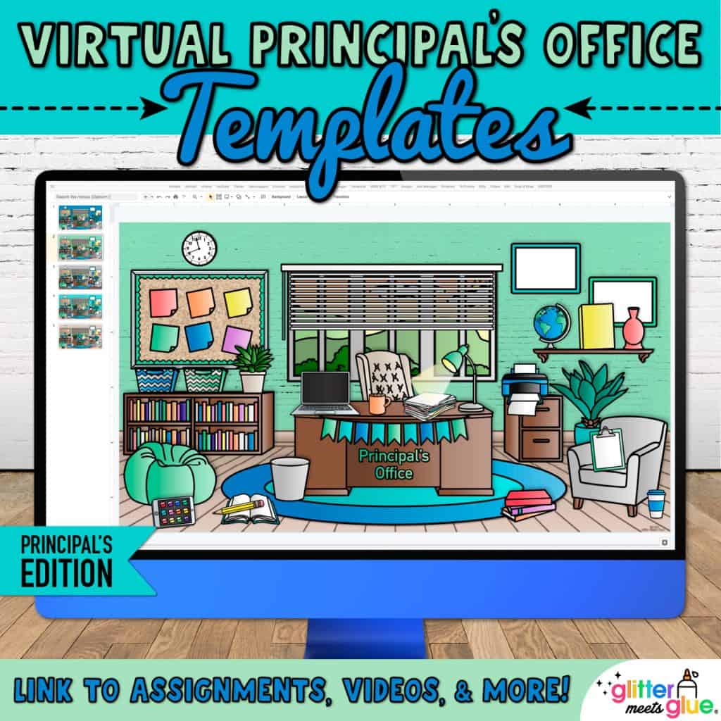 Virtual Principal's Office Templates – Google Slides Digital Resource