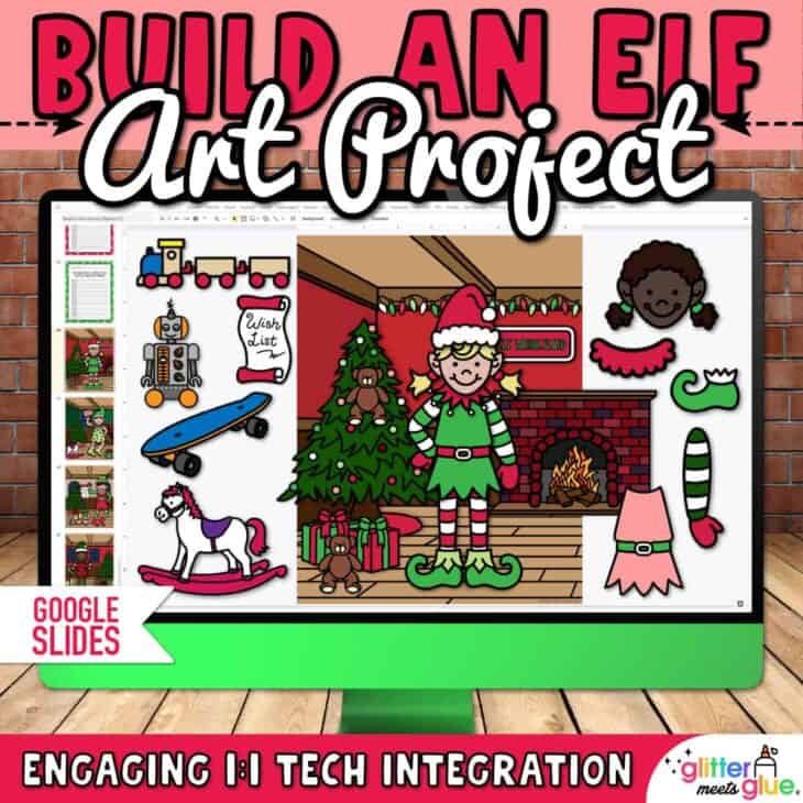 Digital Build An Elf Art Project – Google Slides Christmas Activity