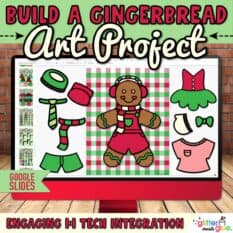 Digital Gingerbread Man Art Project – Christmas Activities for Kids