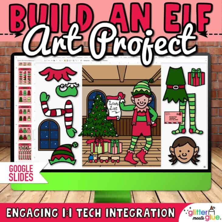 Digital Build An Elf Art Project – Google Slides Christmas Activity