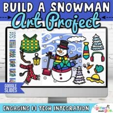 Digital Snowman Art Project – Digital Build a Snowman Activity