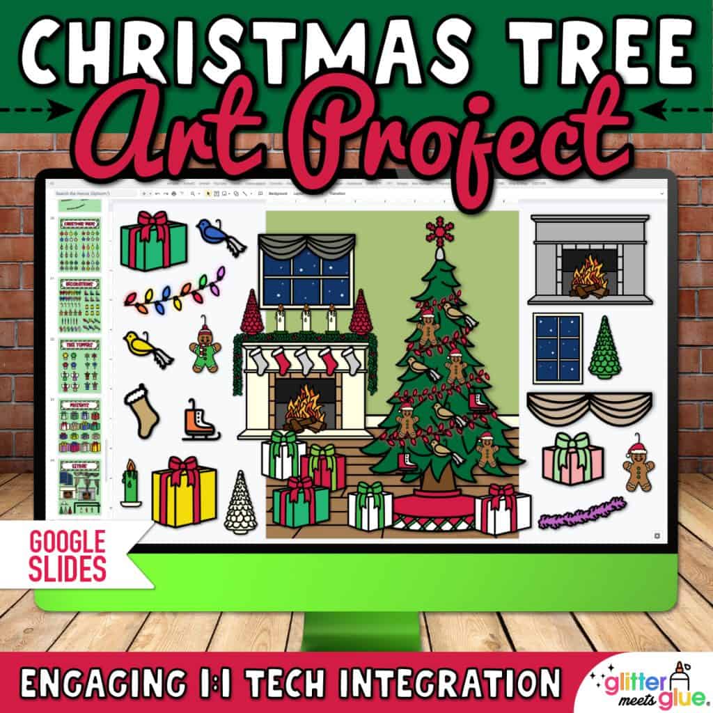 Digital Build A Christmas Tree Project – Google Slides Template