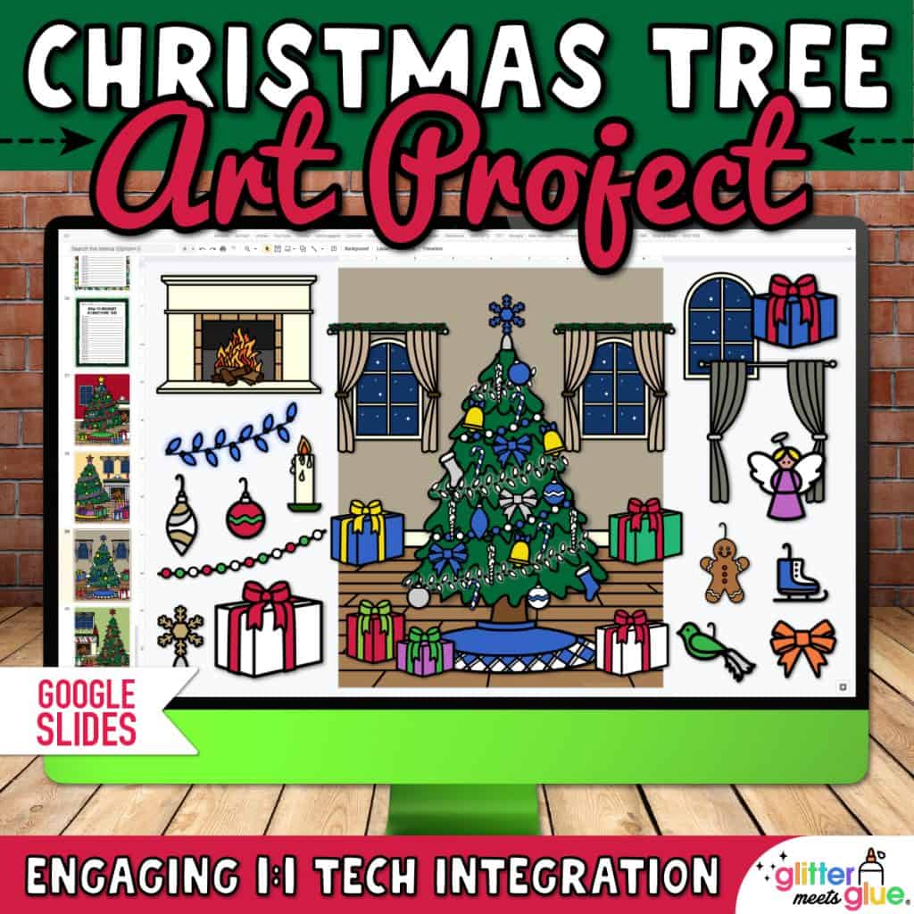 Digital Build A Christmas Tree Project – Google Slides Template