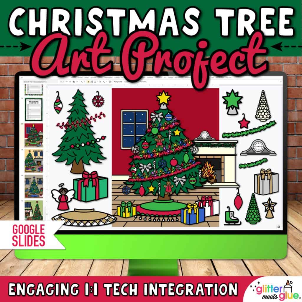 Digital Build A Christmas Tree Project – Google Slides Template