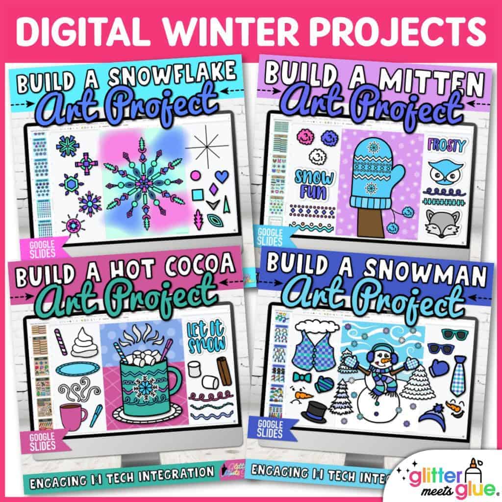 Digital Hot Chocolate Art Project – Elementary Winter Activity