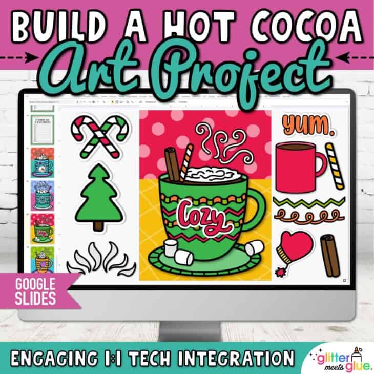Digital Hot Chocolate Art Project – Elementary Winter Activity
