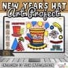 Digital New Years Hat Art Project – Google Slides Template
