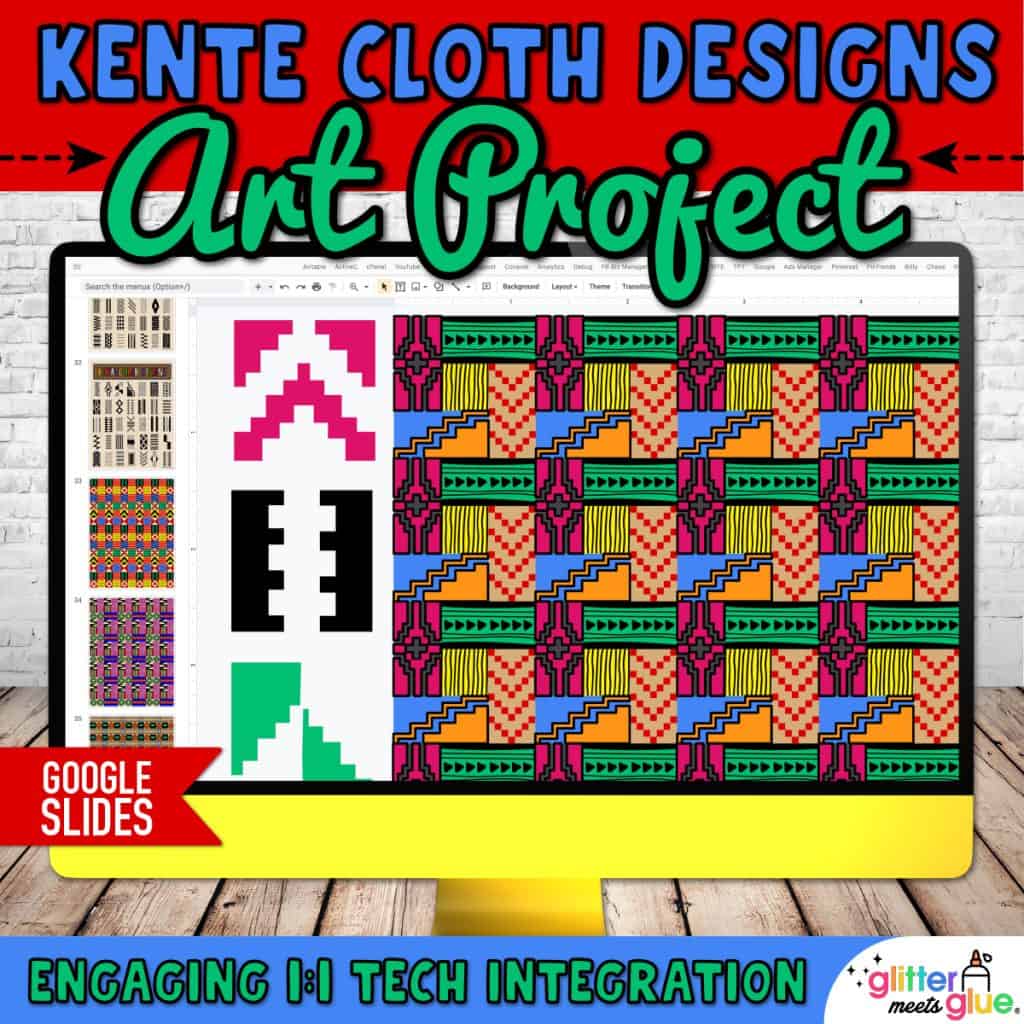 Digital Kente Cloth Art Project – Black History Month Art Ideas