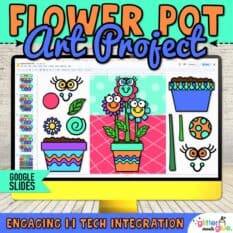 Digital Spring Flowers Art Project – Elementary Digital Art Lesson