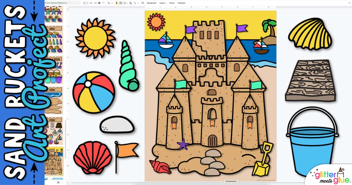 Digital Sand Bucket Art Project – Summer Bucket List Activity