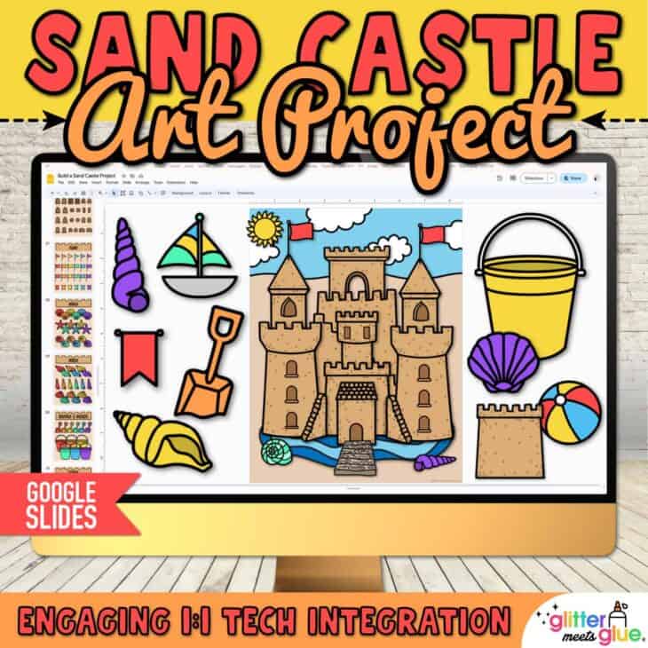 Digital Sand Castle Art Project – Summer Digital Art Lesson