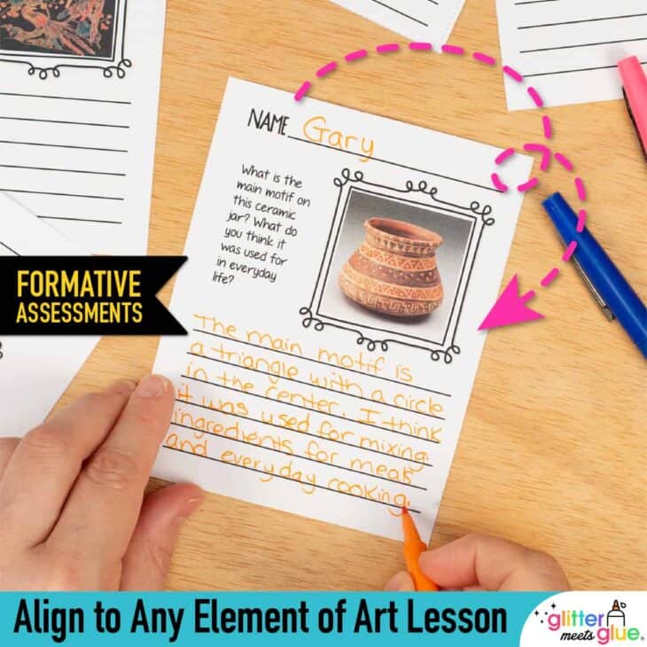 Art History Exit Slips for Principles of Design – Art Assessment
