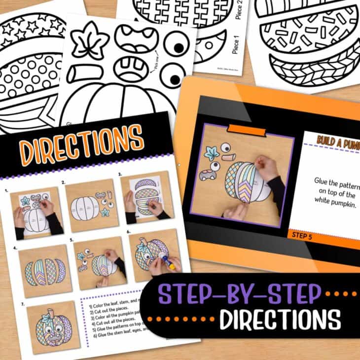 Halloween Pumpkin Coloring Craft – Classroom Halloween Activities