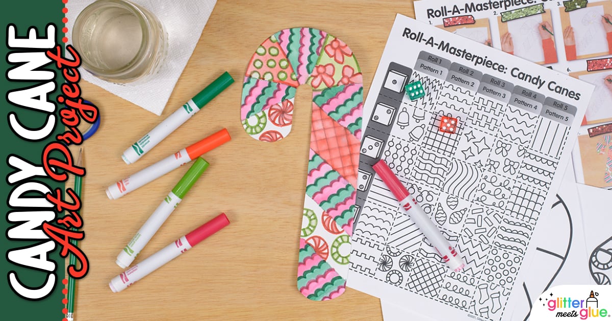 Candy Cane Art Project – Christmas Activities for Elementary Art