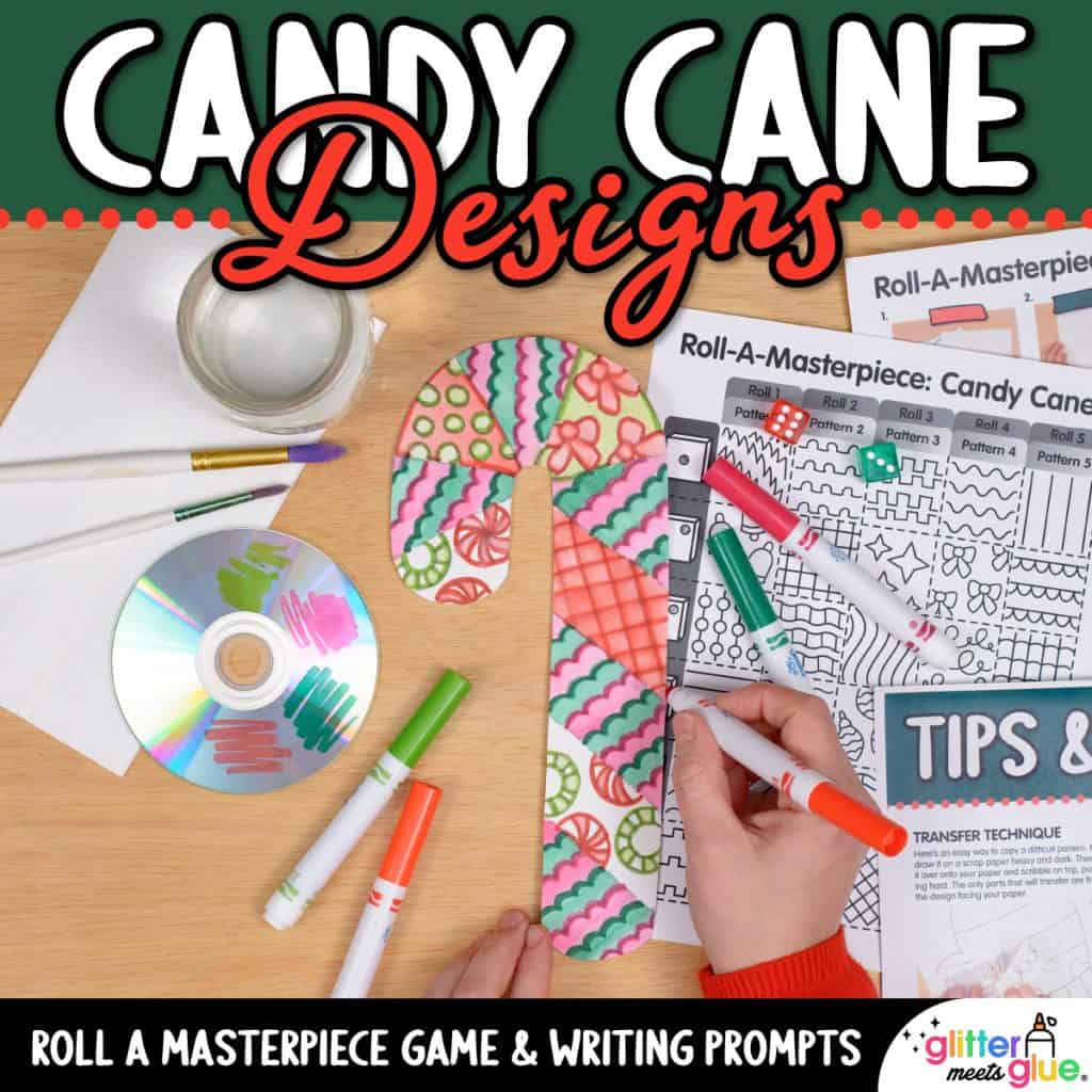 Candy Cane Art Project – Christmas Activities for Elementary Art