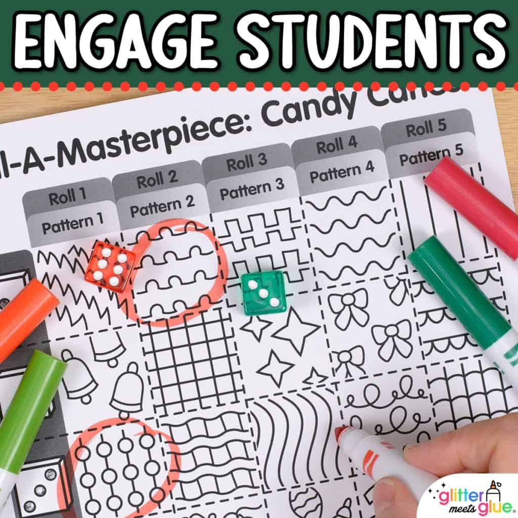 Candy Cane Art Project – Christmas Activities for Elementary Art