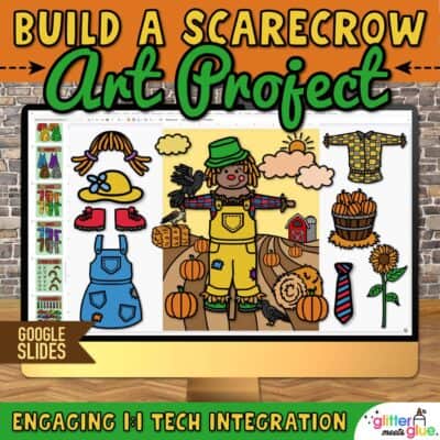 Digital Scarecrow Art Project – Fall Activity on Google Slides