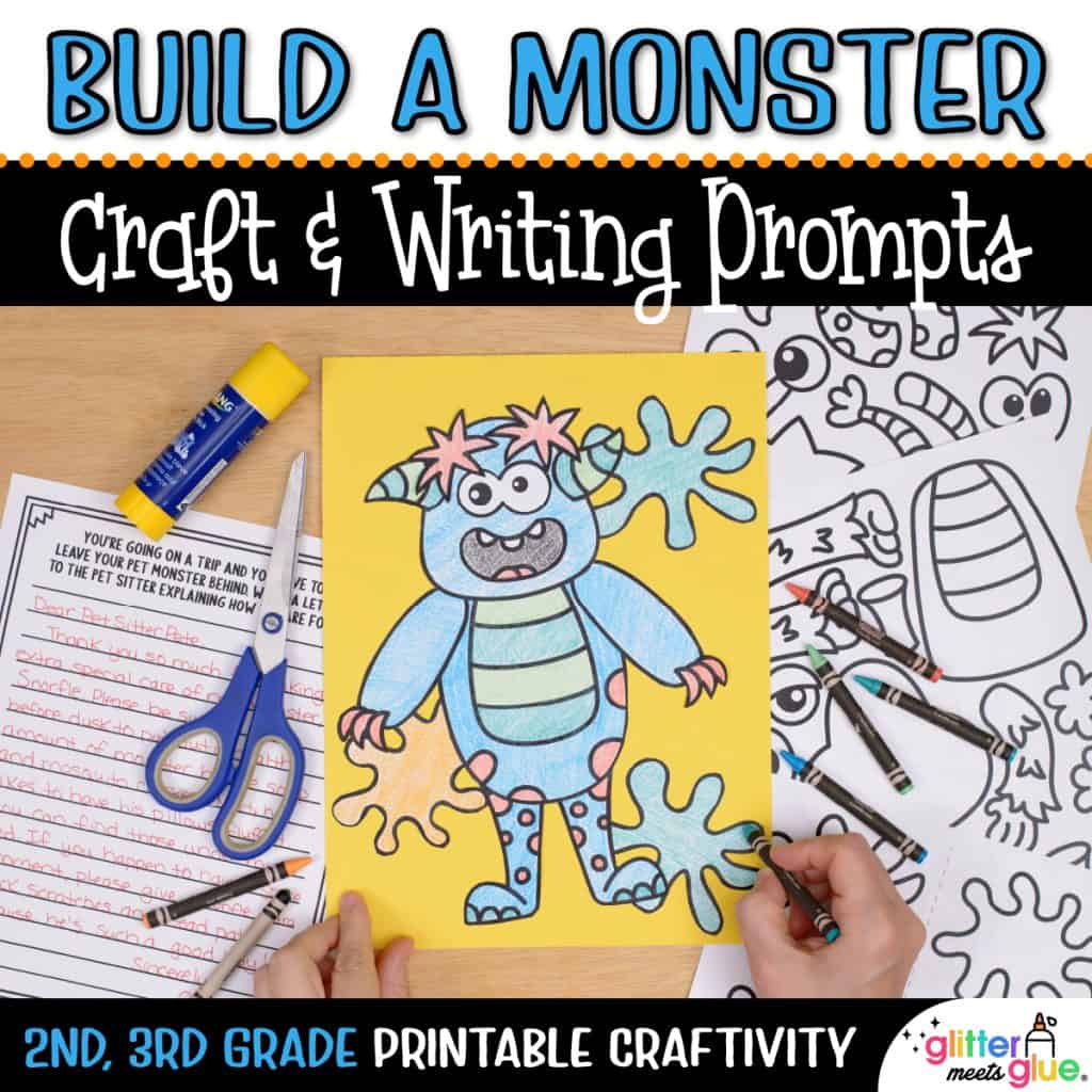 Halloween Monster Coloring Craft – Classroom Halloween Activities