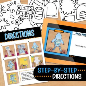 Halloween Monster Coloring Craft – Classroom Halloween Activities