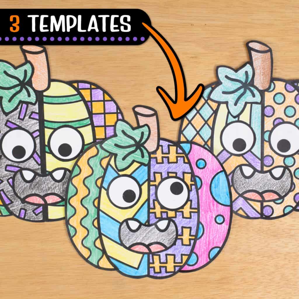 Halloween Pumpkin Coloring Craft – Classroom Halloween Activities