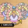 Turkey Coloring Craft – Thanksgiving Writing Prompts & Template
