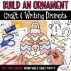 Christmas Ornament Coloring Craft – Writing Prompts & Template