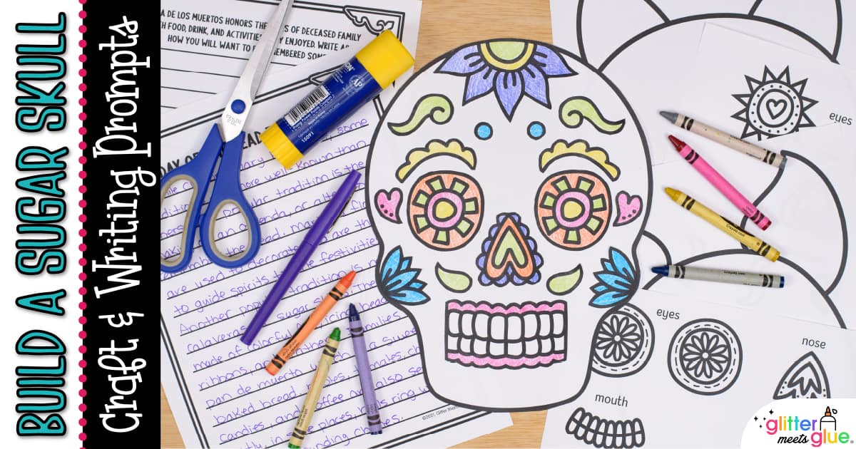 Sugar Skull Coloring Craft – Day of the Dead Craft for Elementary