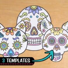 Sugar Skull Coloring Craft – Day of the Dead Craft for Elementary