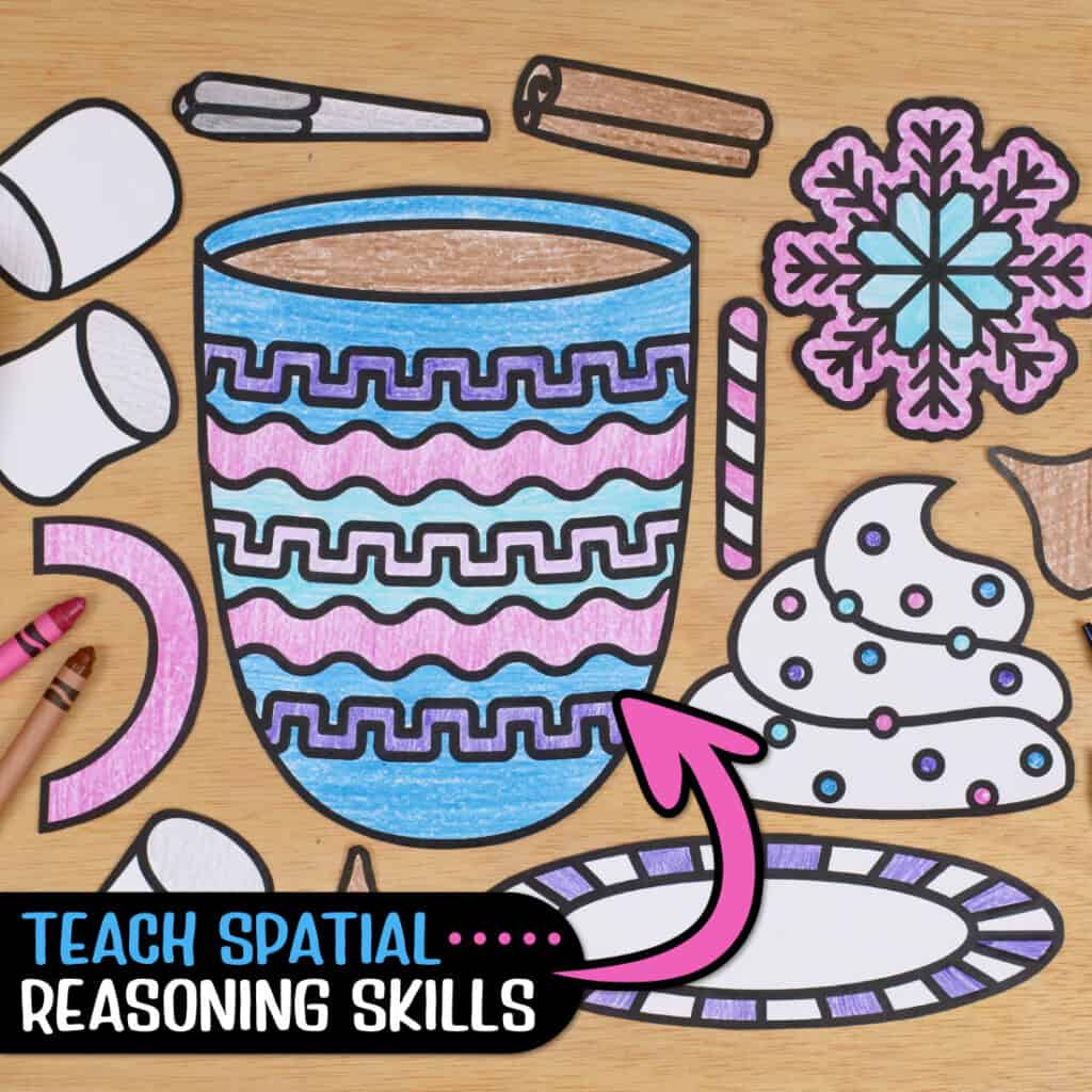 Hot Chocolate Coloring Craft – After Winter Break Activities for Kids