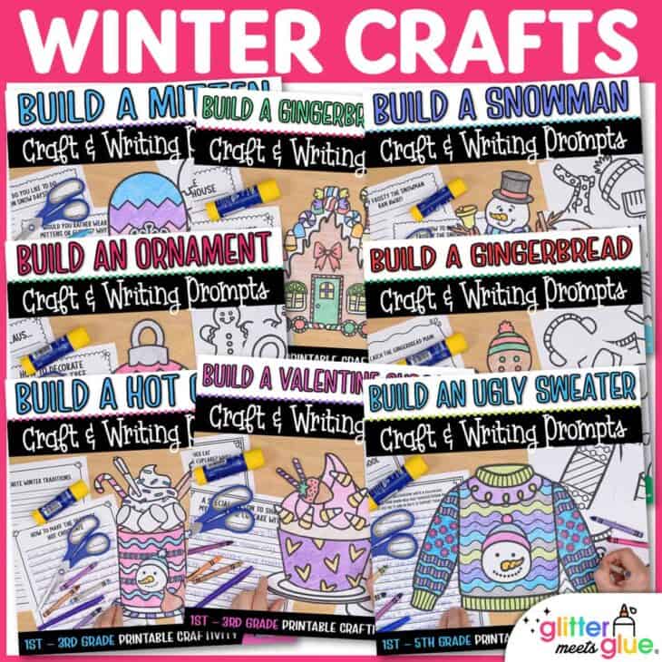 Winter Craft Bundle with Writing Prompts – & Printable Templates