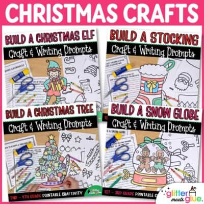 Christmas Elf Coloring Craft – Writing Activity & Paper Template