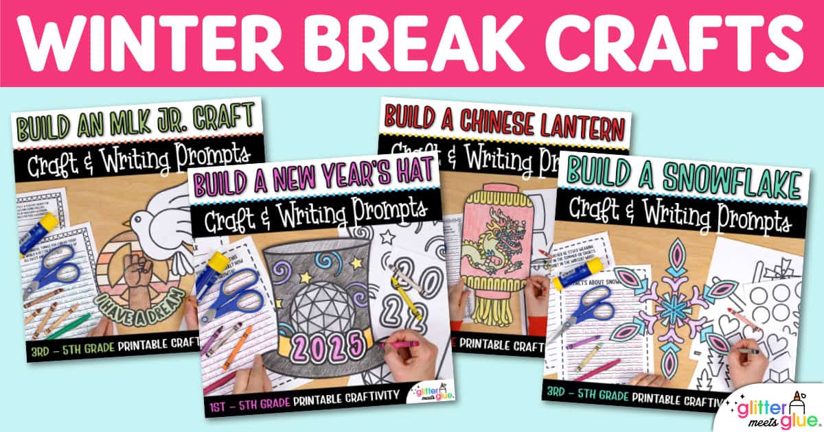 After Winter Break Craft & Writing Prompts Bundle (3rd - 5th)