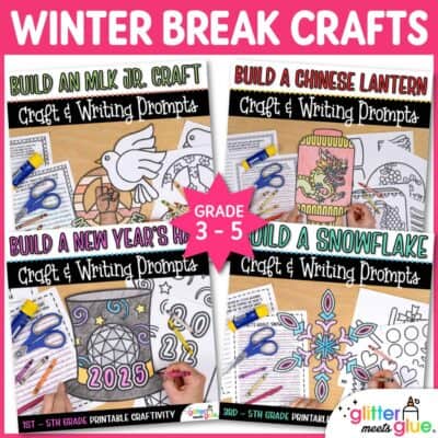 After Winter Break Craft & Writing Prompts Bundle (3rd - 5th)
