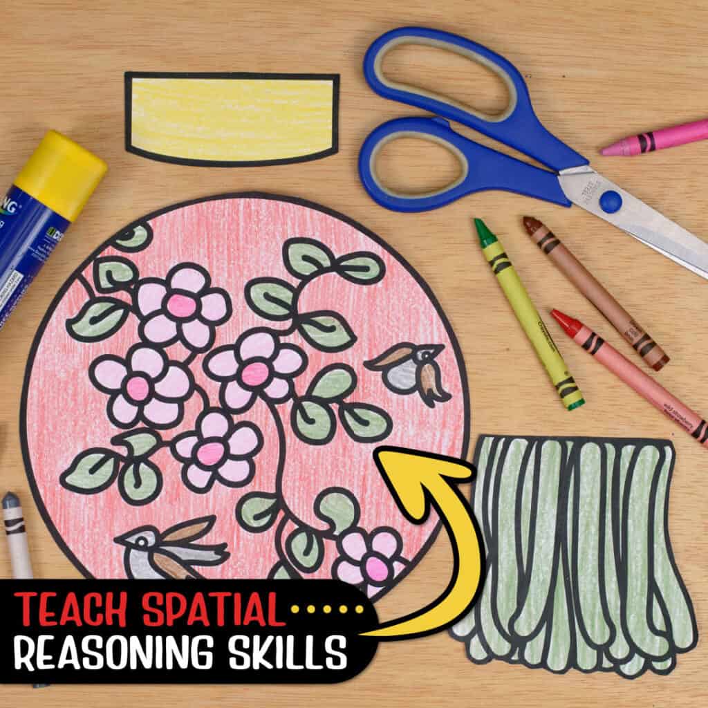 Chinese New Year Coloring Craft – Lunar New Year Writing Activity