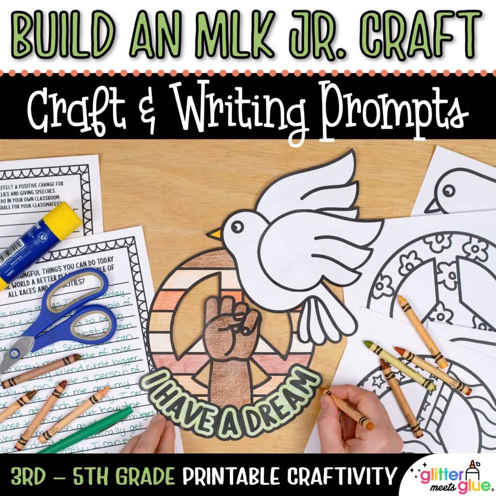 Martin Luther King Jr. Coloring Craft – Black History Month Ideas