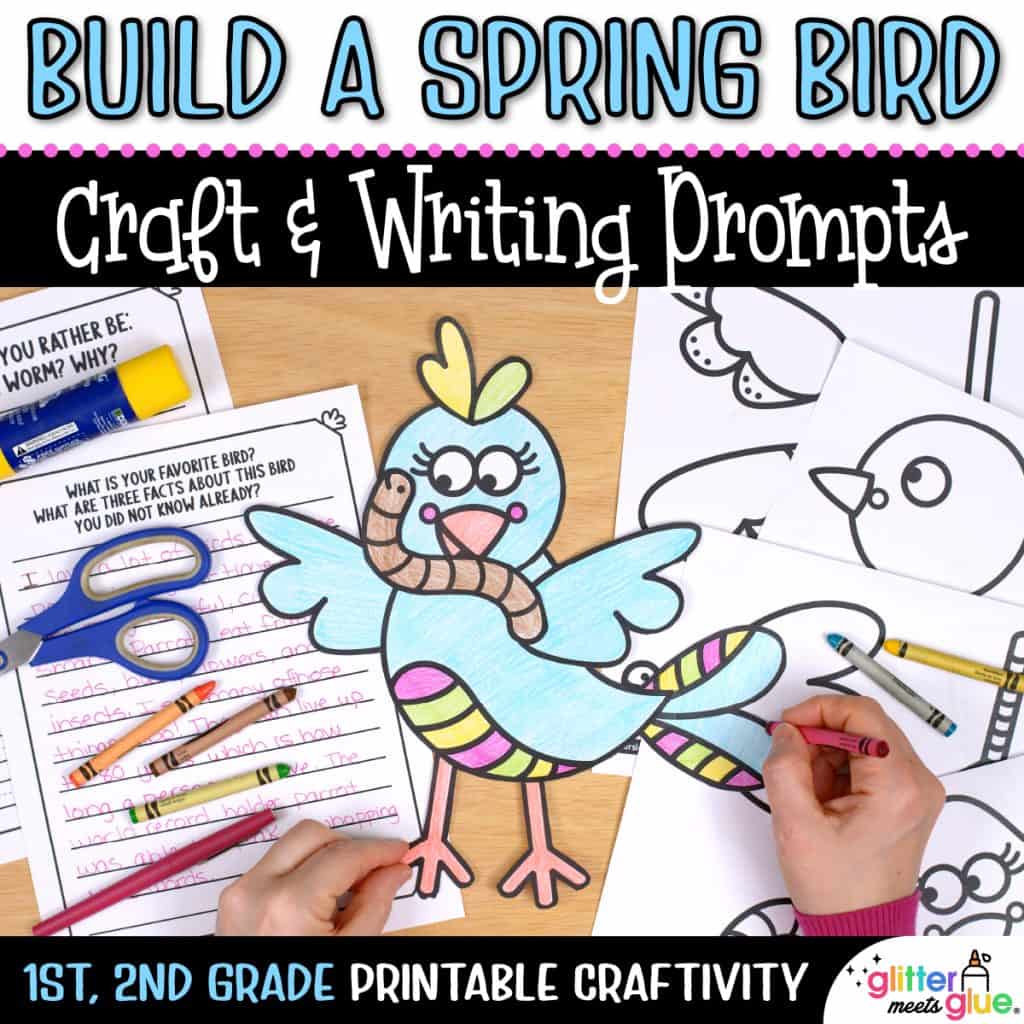 Spring Bird Coloring Craft – Classroom Crafts for Spring