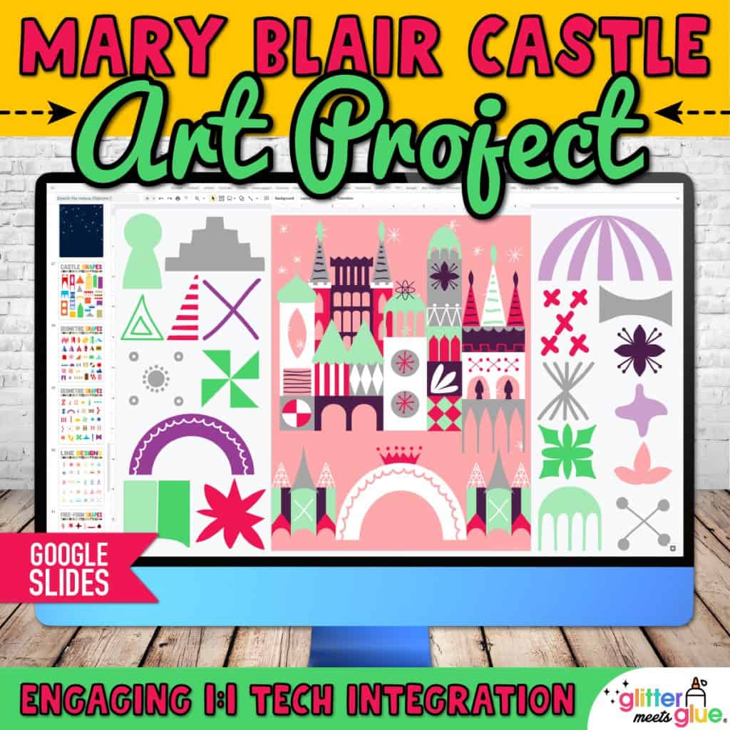 Digital Mary Blair Castle Project – Digital Art Lesson for Kids