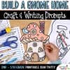 Gnome Home Coloring Craft Writing Prompts, Template for Spring