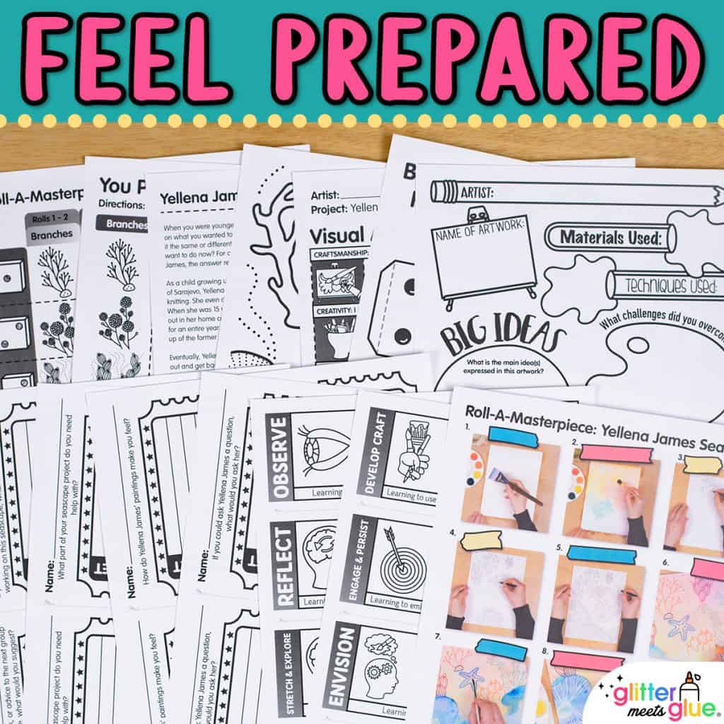 Yellena James Art Game – Intermediate Art Project & Art Sub Plan