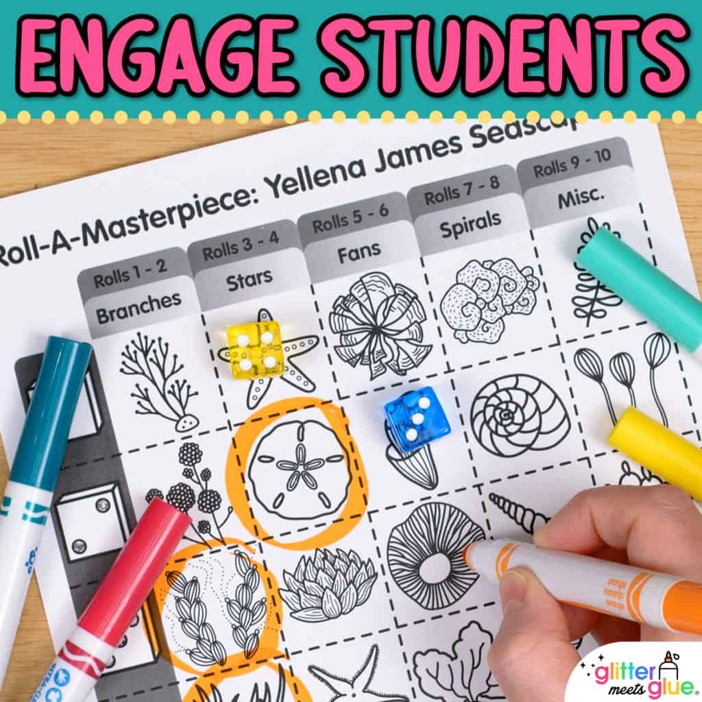 Yellena James Art Game – Intermediate Art Project & Art Sub Plan