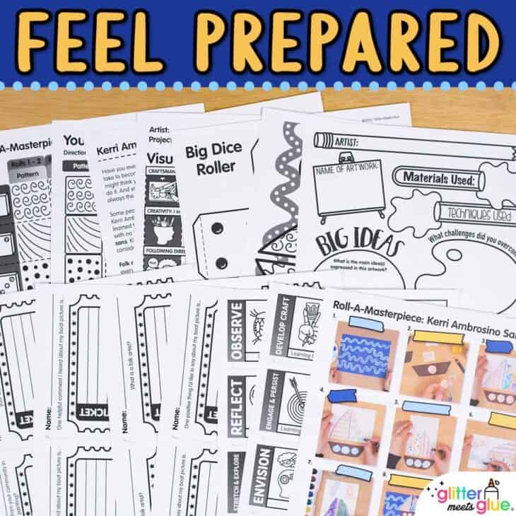 Kerri Ambrosino Sailboats Game – Folk Art Project & Art Sub Plan