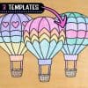 Hot Air Balloon Coloring Craft – Summer Writing Activity & Template