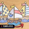 Sailboat Coloring Craft – Summer Writing Activity & Template