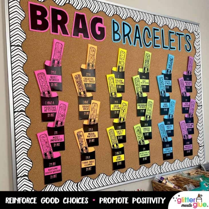 Brag Bracelets for Art Class – Elementary Art Behavior Management