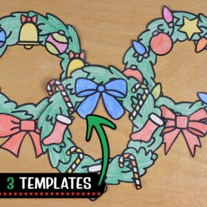 Christmas Wreath Coloring Craft – Writing Prompts & Paper Template