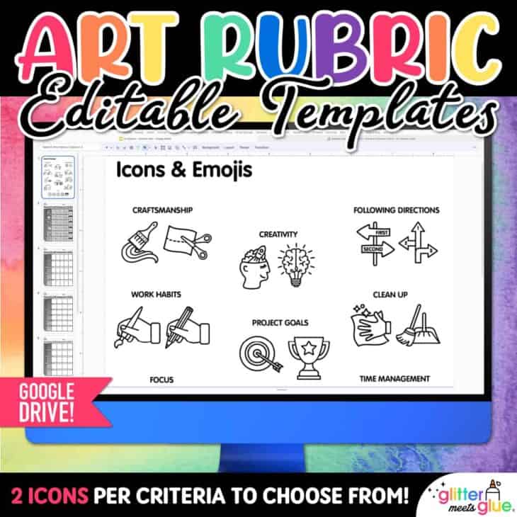 Editable Art Rubric for Elementary & Middle School – Google Slides