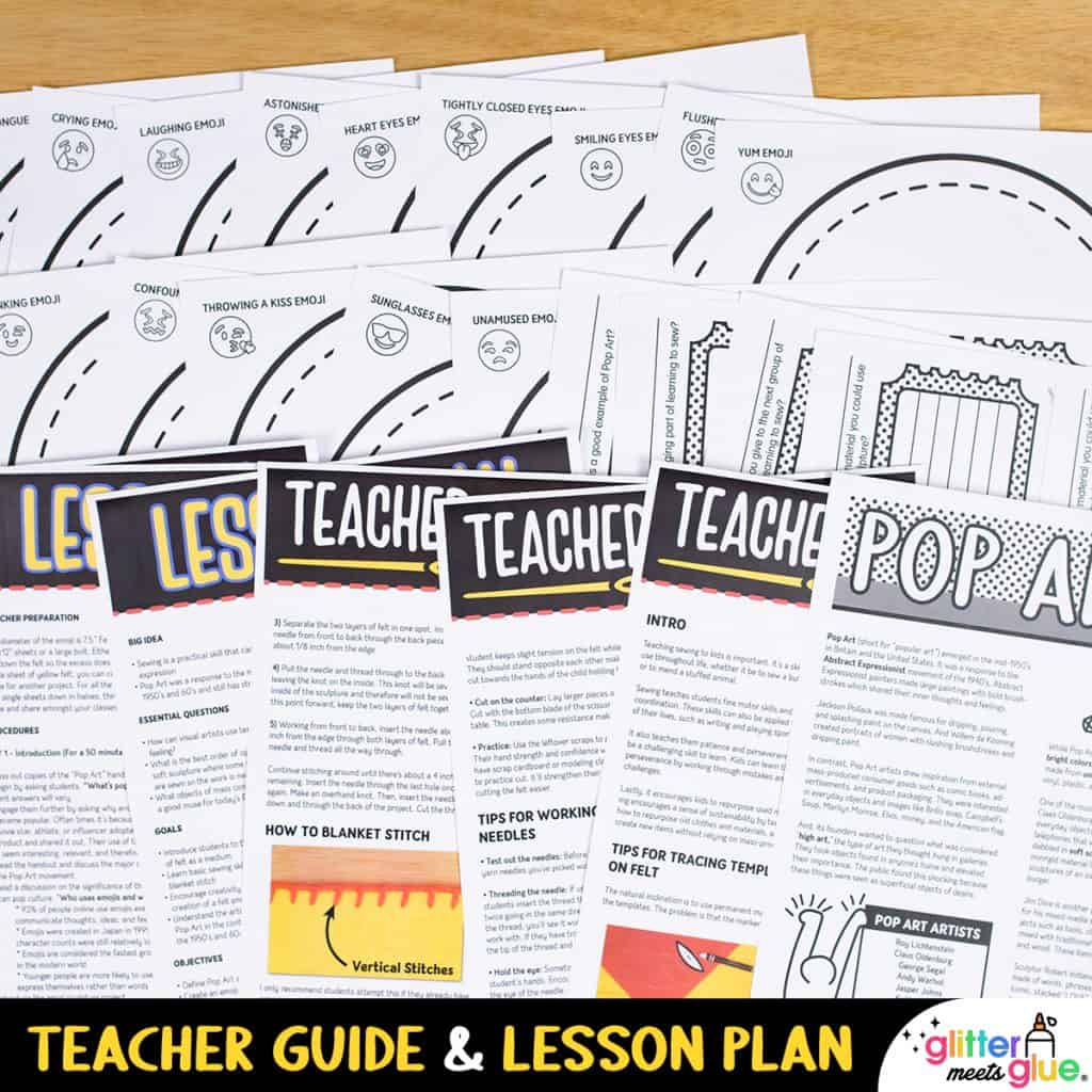 Emoji Soft Sculpture Art Project – Pop Art Project for Elementary Art