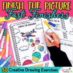 11 Easy Art Sub Plans for Elementary – No Technology Required!