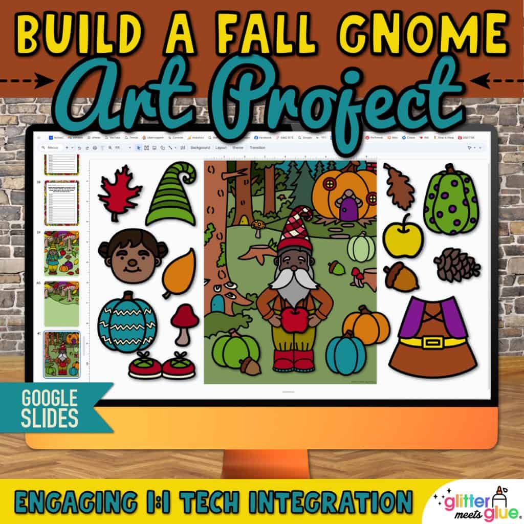 Digital Fall Gnome Craft – Digital Autumn Art Project, Google Slides
